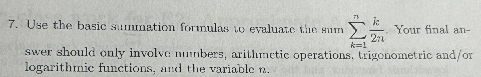 Solved Use the basic summation formulas to evaluate the sum | Chegg.com