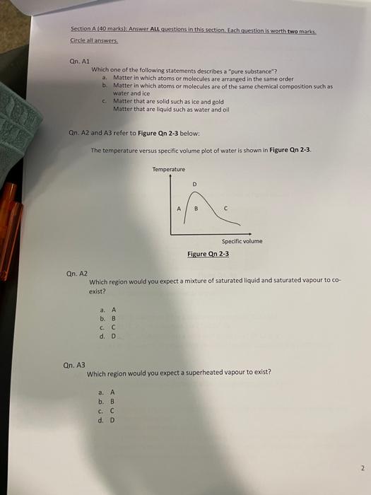 Solved Section A (40 marks). Answer. ALl questions in this | Chegg.com