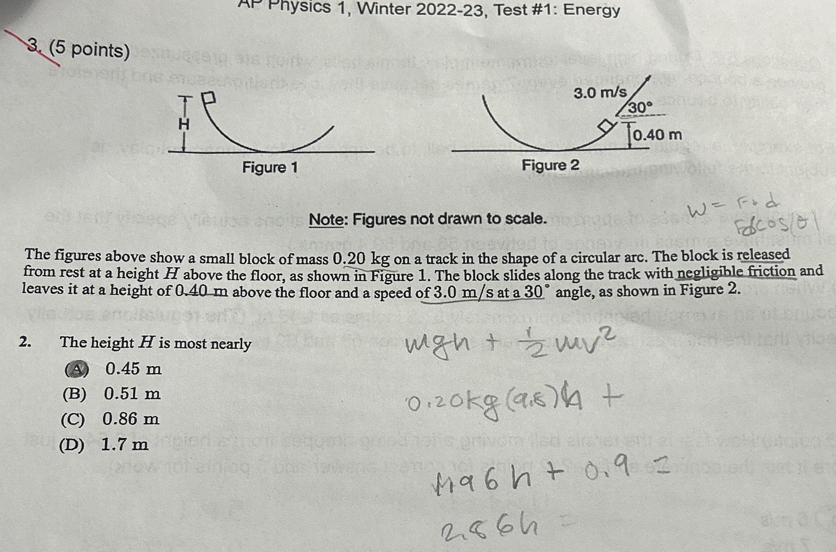 Solved t #1: Energy3. (5 ﻿points)Note: Figures not drawn to | Chegg.com