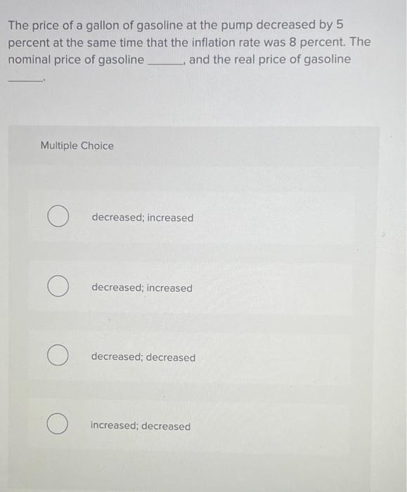 Solved The price of a gallon of gasoline at the pump | Chegg.com