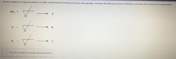 Solved Amines suitable for preparing buffers are often | Chegg.com