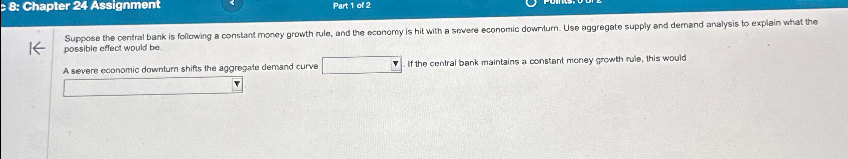 Solved Chapter 24 ﻿AssignmentPart 1 ﻿of 2Suppose the central | Chegg.com
