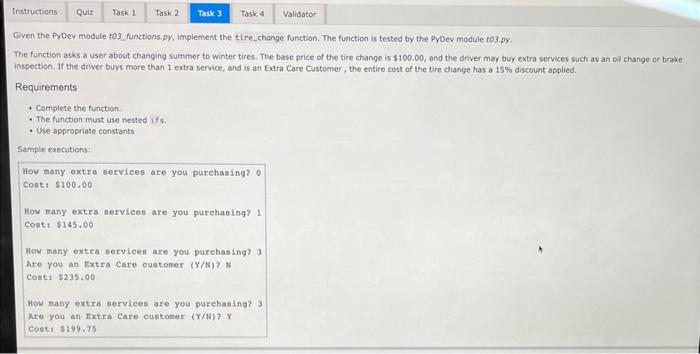 Solved Given the PyDev module t03,functions.py, implement | Chegg.com