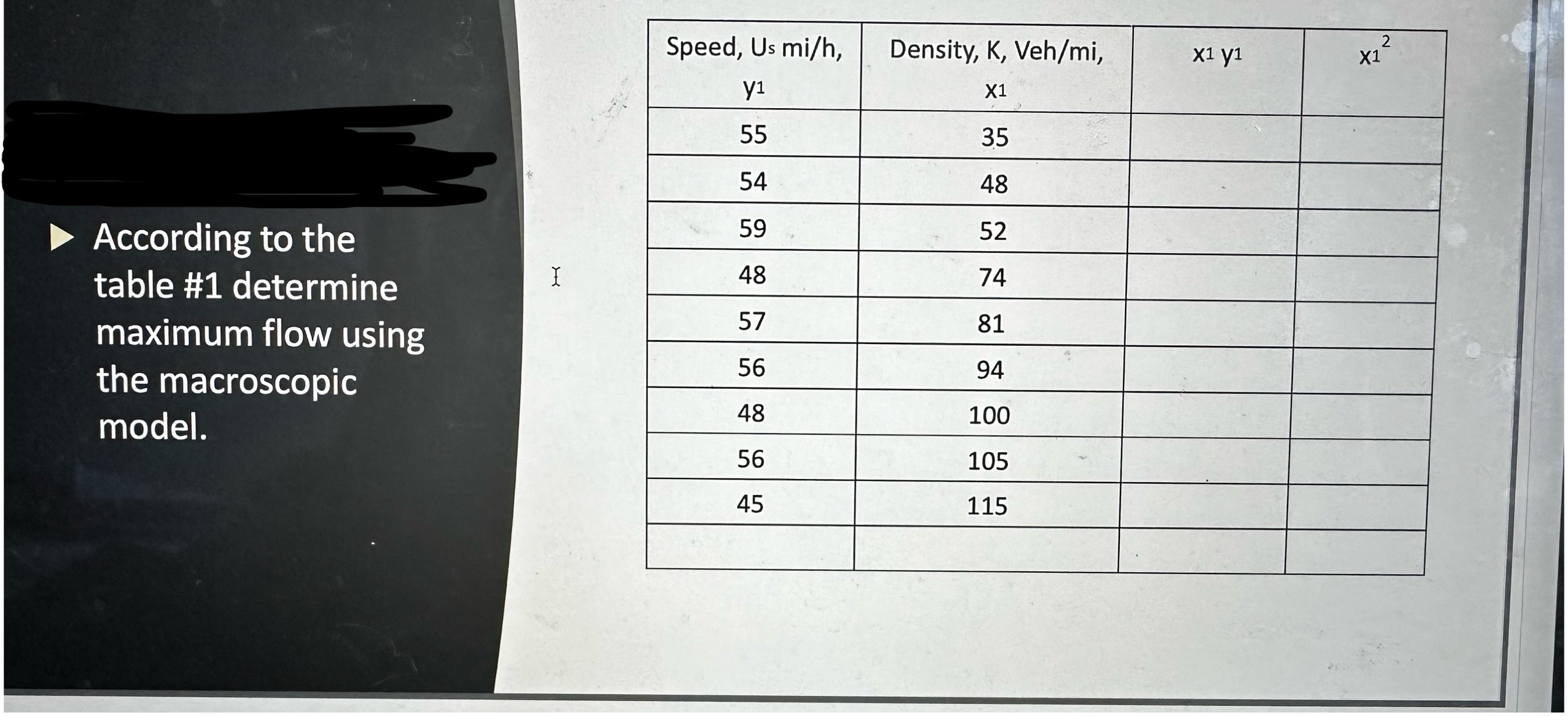 Solved According to the table #1 ﻿determine maximum flow | Chegg.com