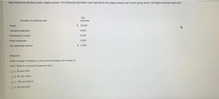 Solved About Factronics Toutique ante a digital camera. The | Chegg.com