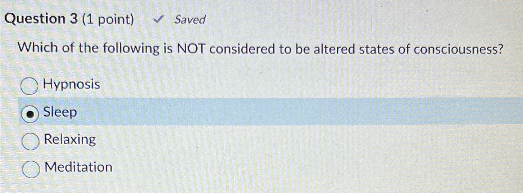 Solved Question 3 (1 ﻿point) ﻿SavedWhich of the following | Chegg.com