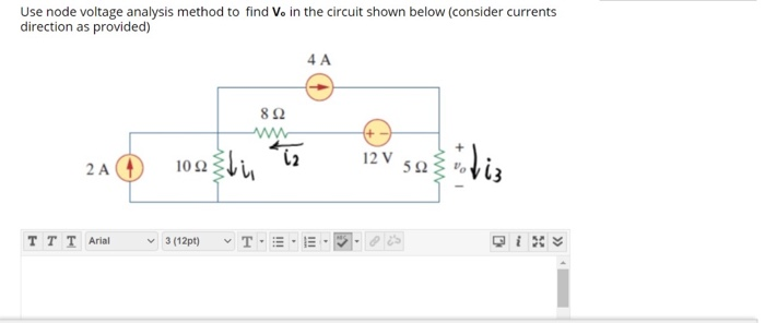Solved Use node voltage analysis method to find V. in the | Chegg.com