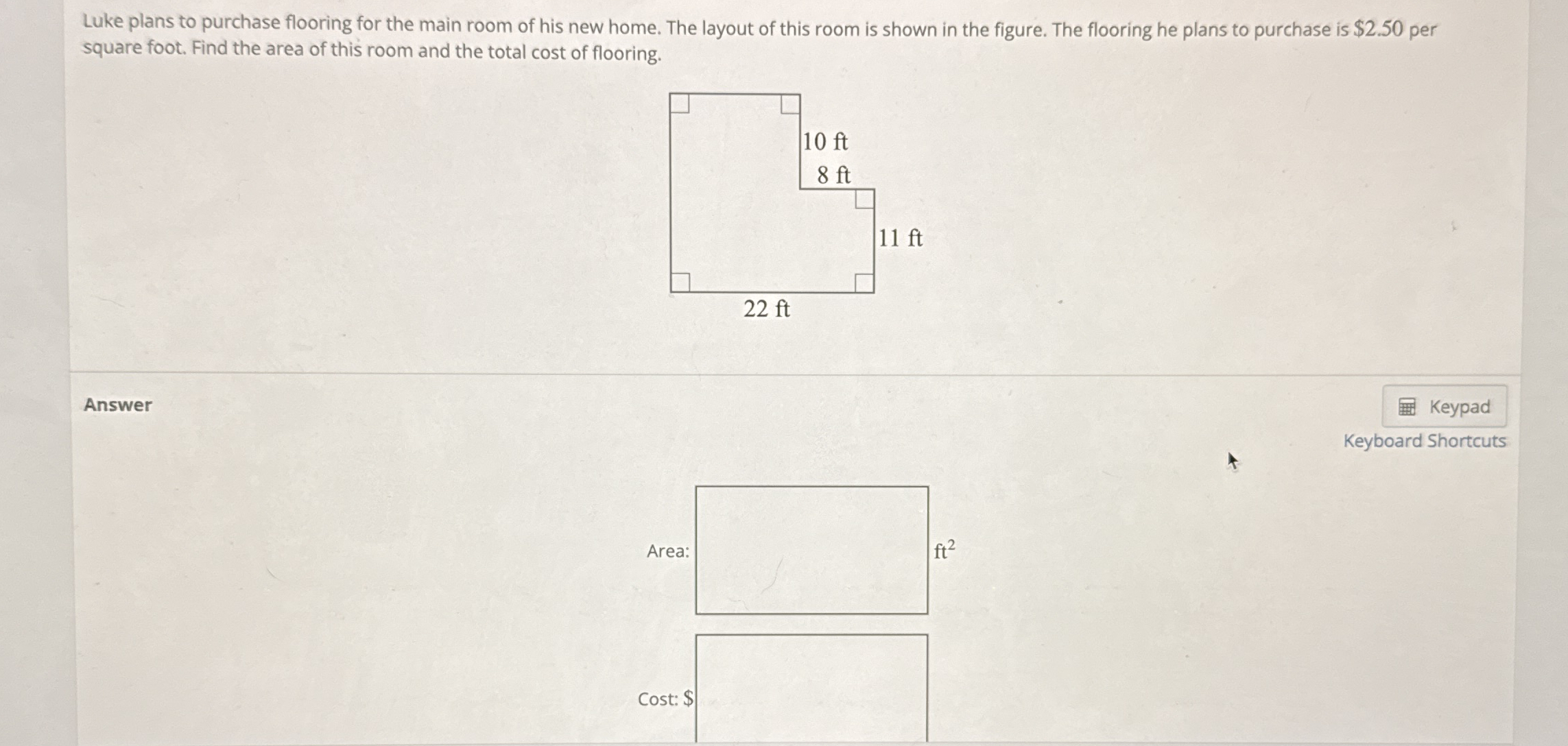 Solved Luke plans to purchase flooring for the main room of | Chegg.com