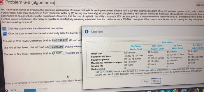 Solved Problem 6-6 (algorithmic) Que You have been asked to | Chegg.com