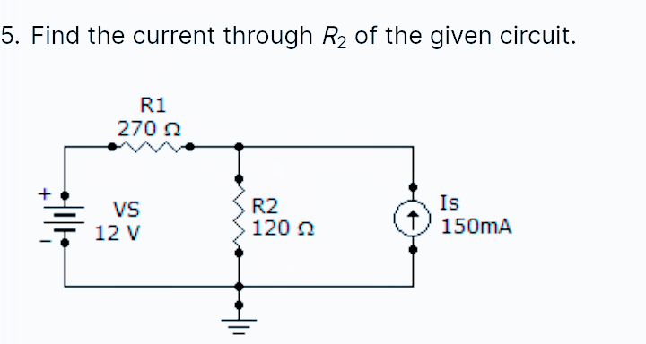 Solved Find the current through R2 ﻿of the given | Chegg.com
