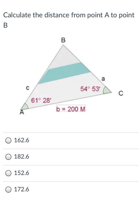 Solved Calculate the distance from point A to point B B (0 | Chegg.com