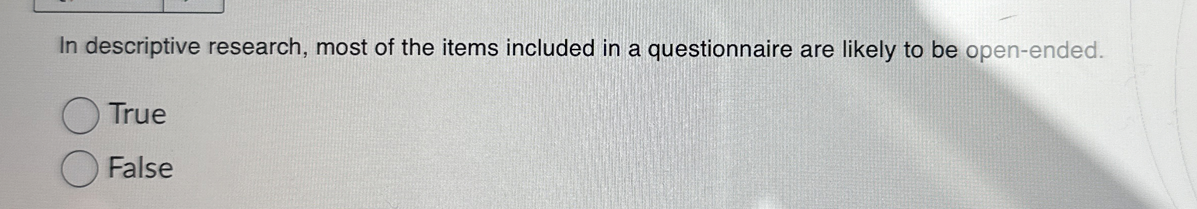 Solved In descriptive research, most of the items included | Chegg.com