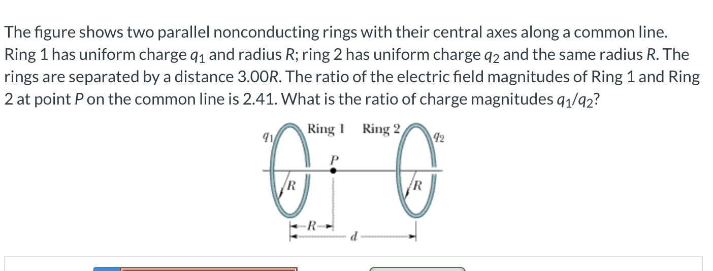 Solved 22.6 ﻿The figure shows two parallel nonconducting | Chegg.com