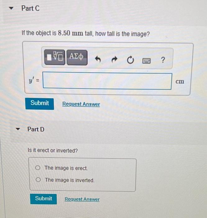 Solved A lens forms an image of an object. The object is | Chegg.com