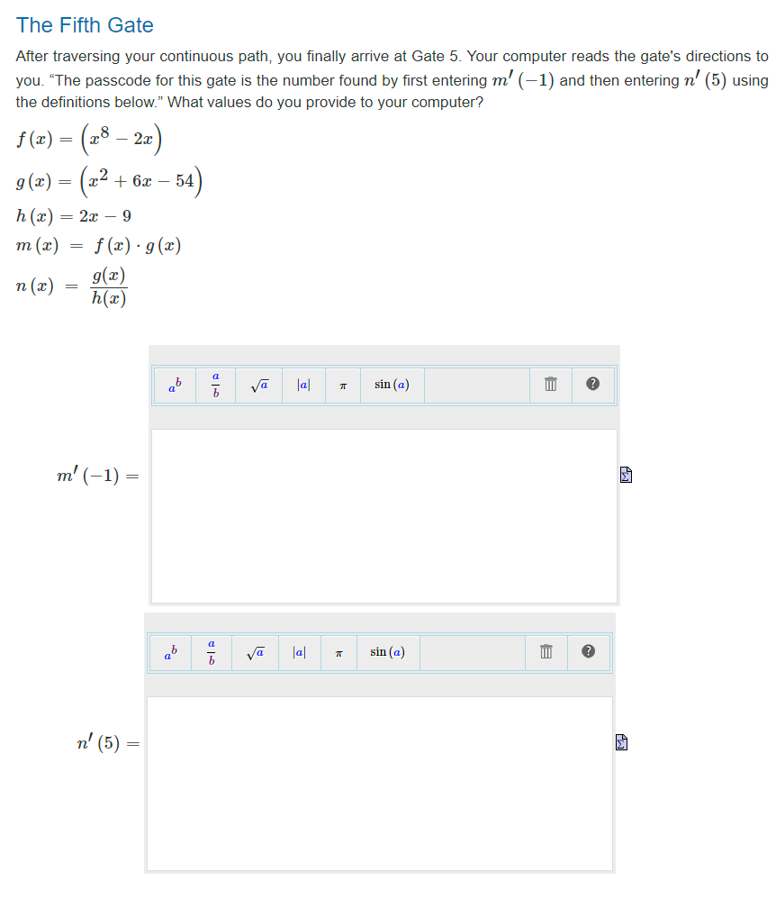 Solved The Fifth GateAfter traversing your continuous path, | Chegg.com