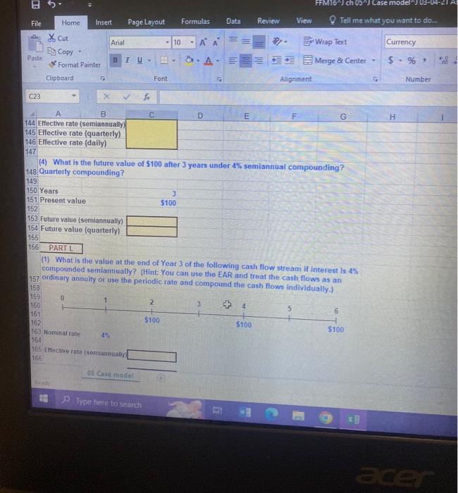 Solved Chapter 5. Time Value of Money PART B (1) What's the | Chegg.com