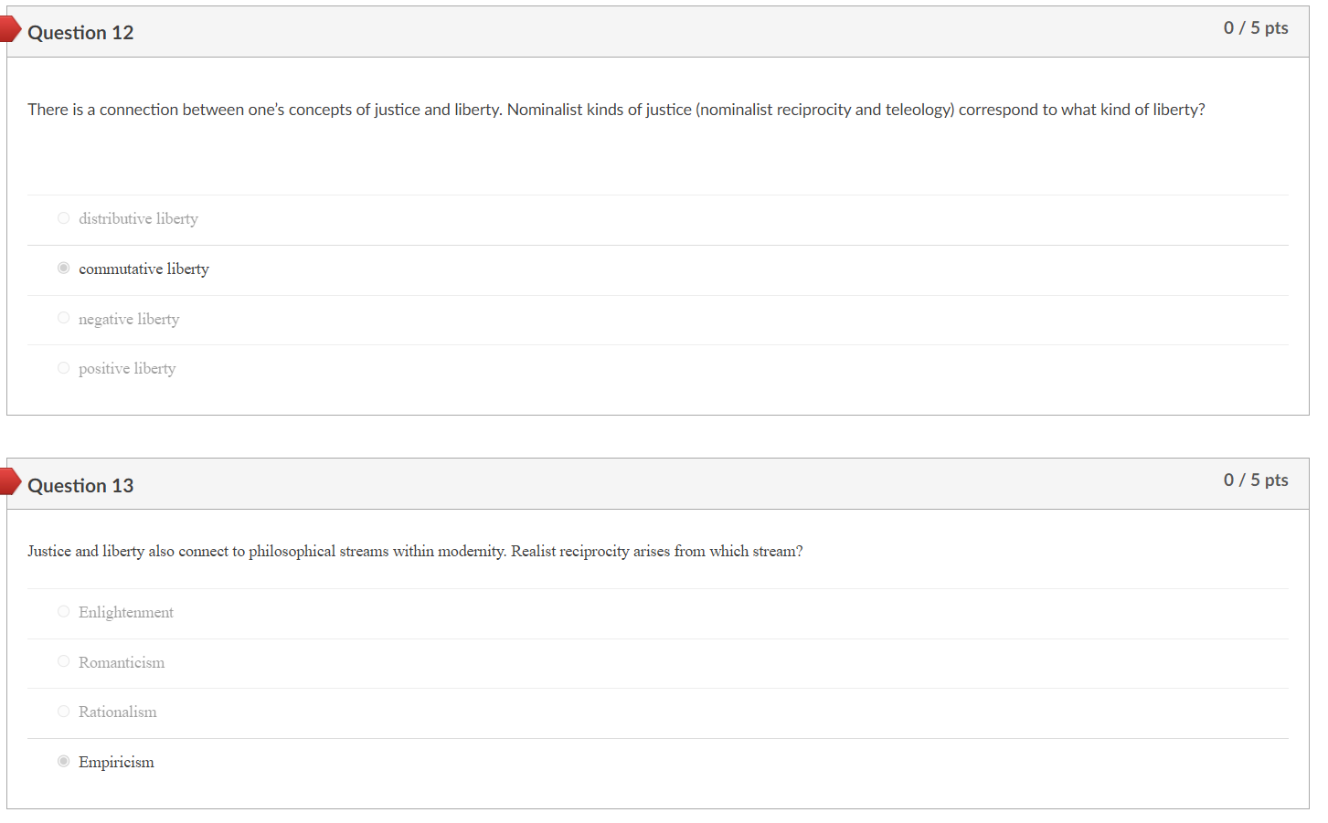 Solved Question 12There is a connection between one's | Chegg.com
