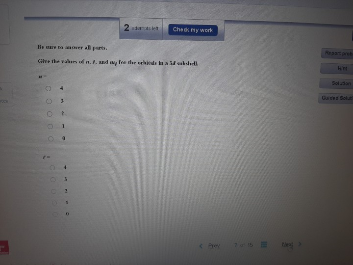 Solved 2 attempts left Check my work Be sure to answer all | Chegg.com