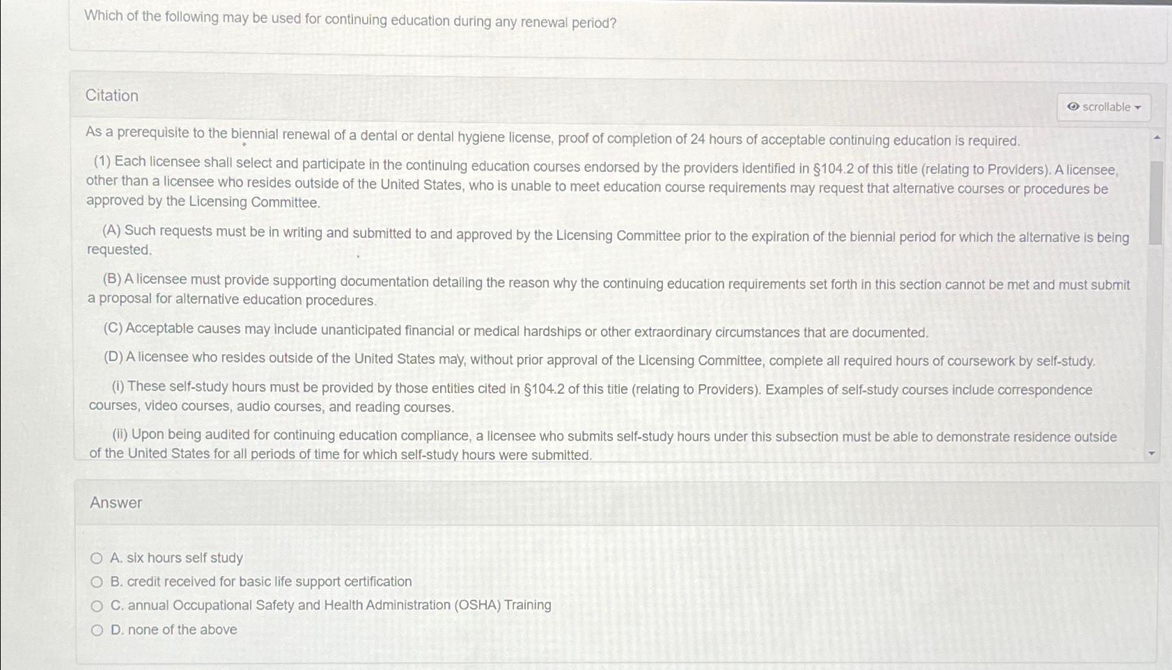 Solved Which of the following may be used for continuing | Chegg.com