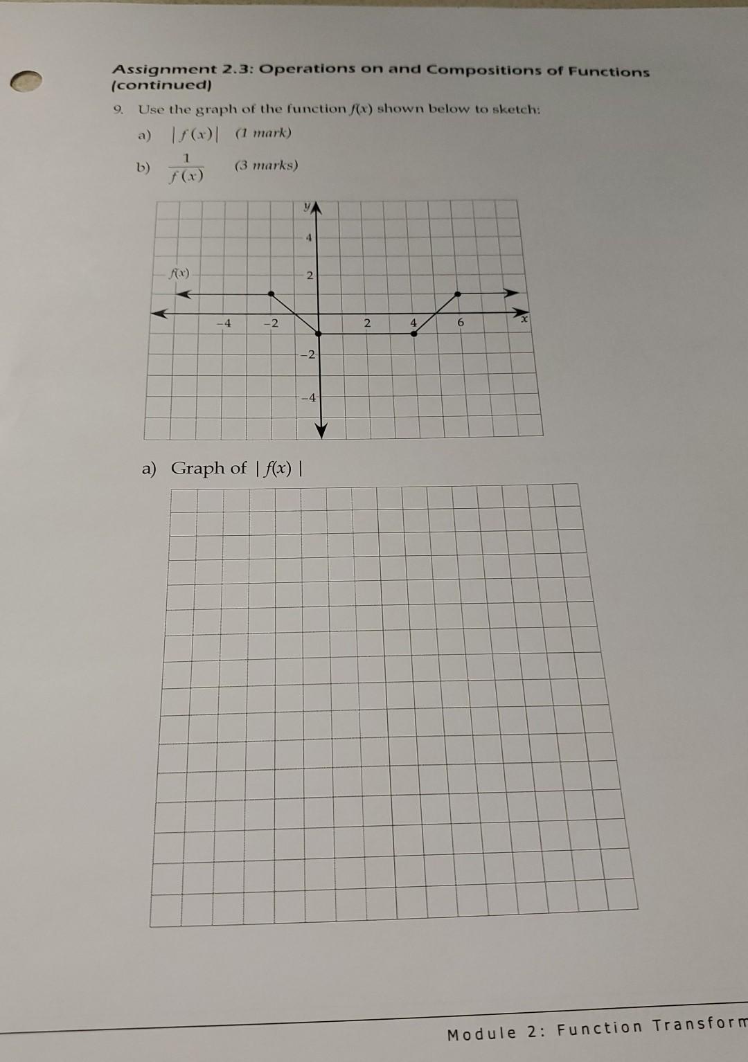 Solved Assignment 2.3: Operations on and Compositions of | Chegg.com