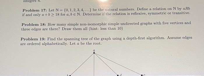 Solved Problem 19: Find the spanning tree of the graph using | Chegg.com