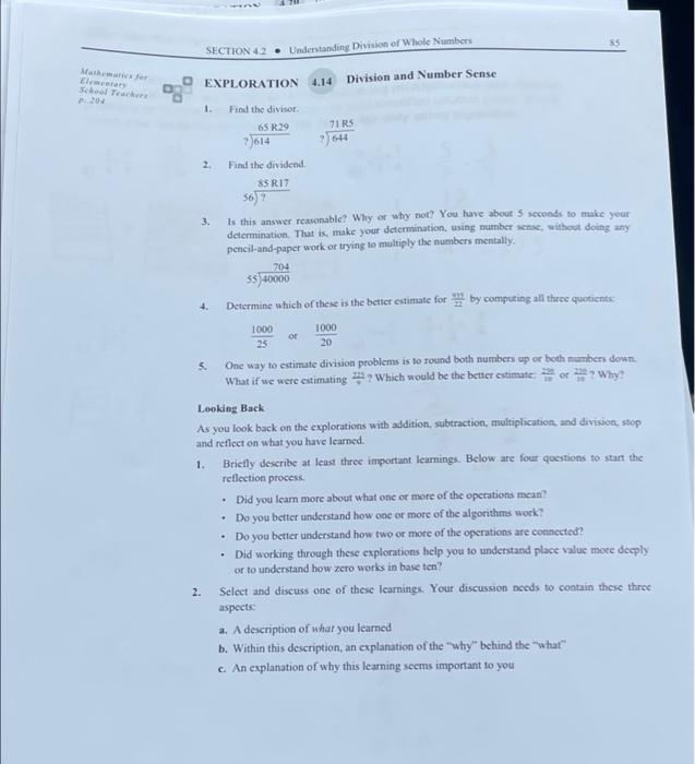 Solved Mathematics for Elementary School Teachers P. 204 | Chegg.com