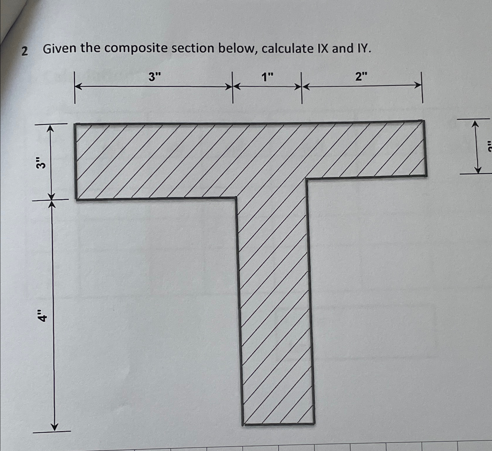 2 ﻿Given the composite section below, calculate IX | Chegg.com