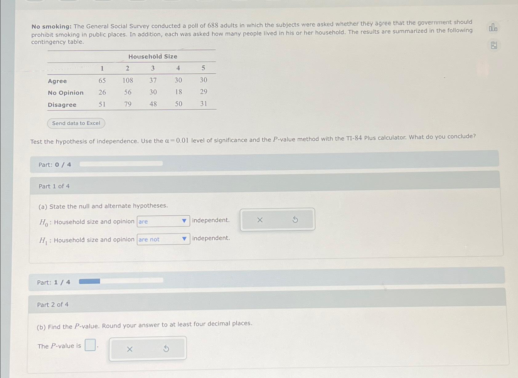Solved contingency table.\table[[,Household | Chegg.com