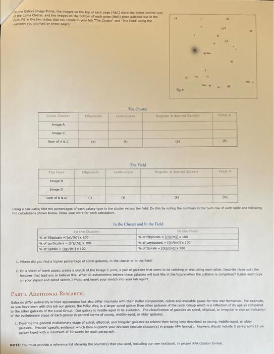 MODULE 3 LAB 9: GALAXIES CLASSIFICATION LAB their | Chegg.com