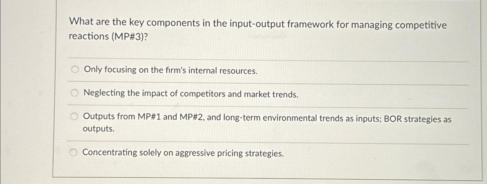 Solved What are the key components in the input-output | Chegg.com