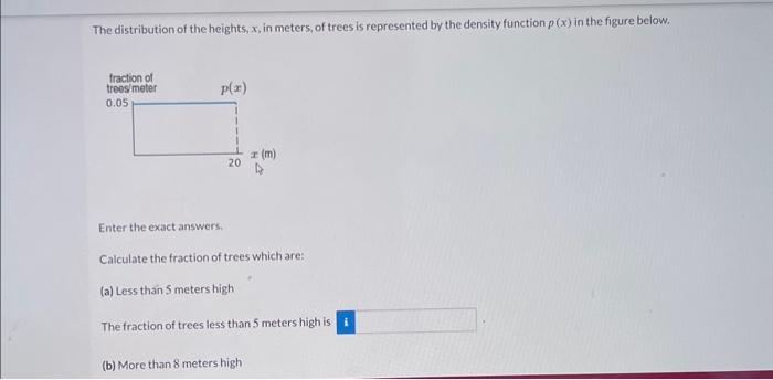 Solved The distribution of the heights, \\( x \\), in | Chegg.com