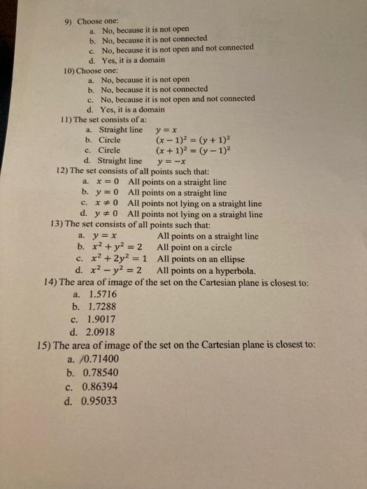 Solved 1) Im(zˉ) 2 4) | Chegg.com
