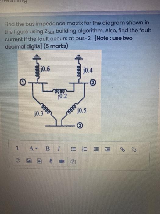 Solved Find the bus impedance matrix for the diagram shown | Chegg.com