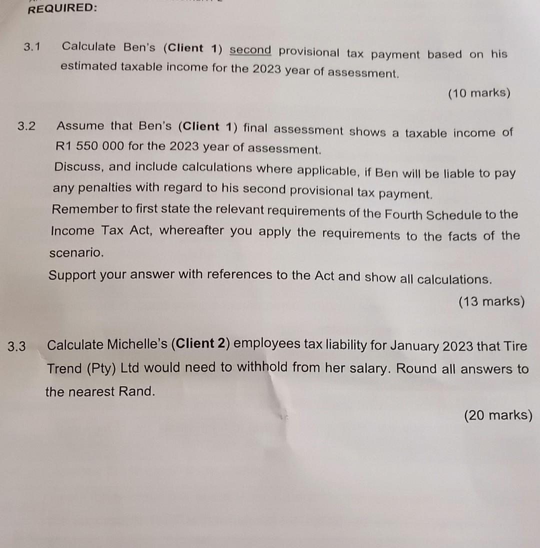 Solved ANNEXURE I: FORMATIVE ASSESSMENT 2 (43 marks) | Chegg.com