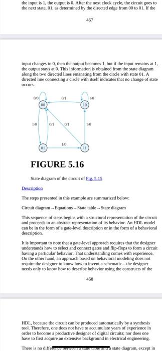 11. 5.11 For the circuit described by the state | Chegg.com