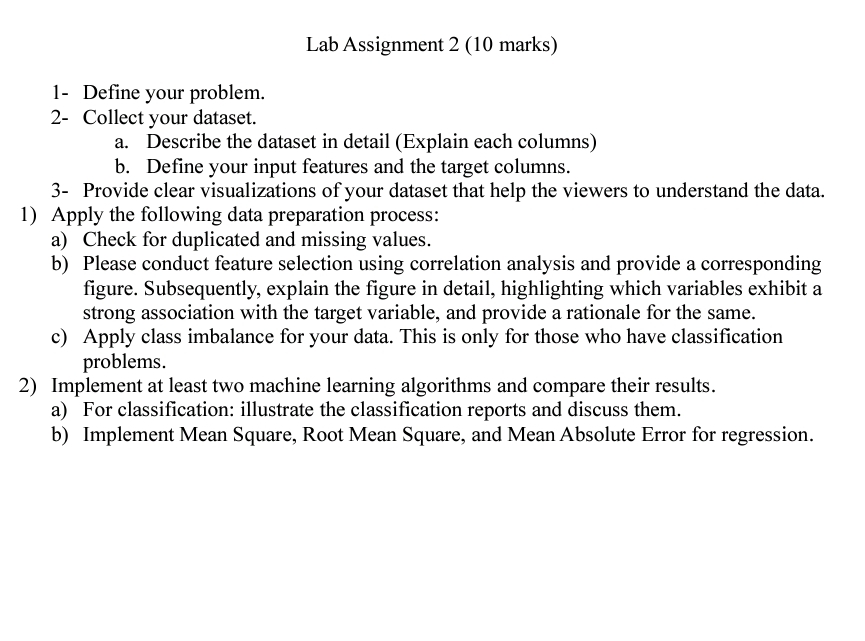 Solved Lab Assignment 2 (10 ﻿marks)1- ﻿Define your | Chegg.com