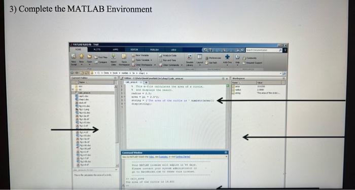 Solved 3) Complete the MATLAB Environment MARIA ம ப சாயா | Chegg.com