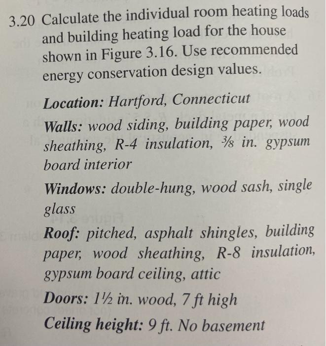 Solved 20 Calculate the individual room heating loads and | Chegg.com