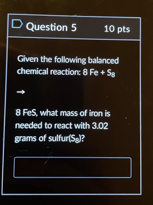 Solved Given the following balanced chemical equation, | Chegg.com