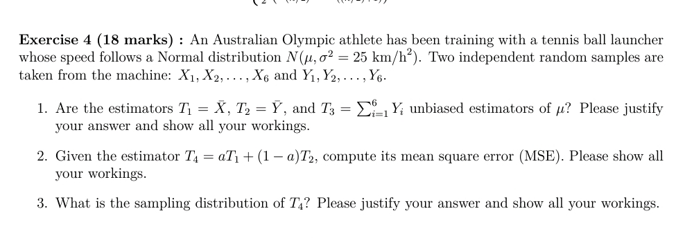 Solved Exercise 4 (18 ﻿marks) ﻿: An Australian Olympic | Chegg.com
