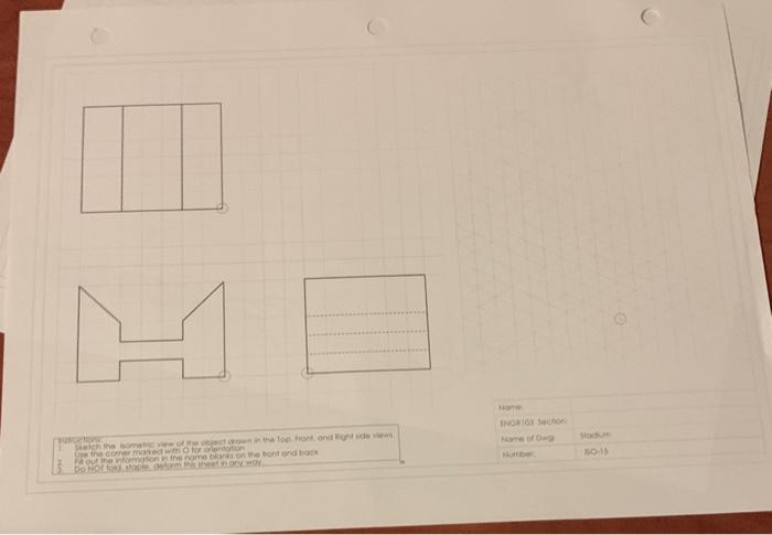 Solved Can anyone help draw this ortho and iso out to scale | Chegg.com