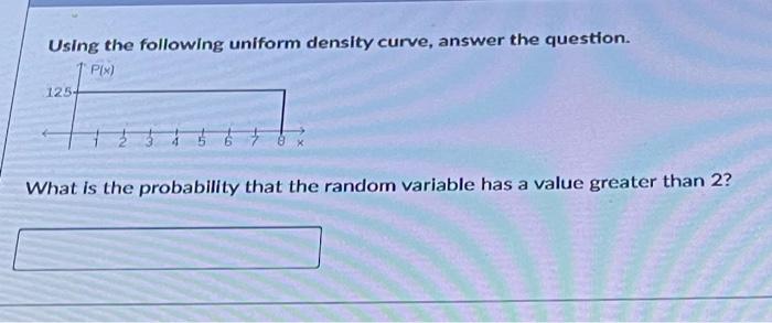 Solved Using the following uniform density curve, answer the | Chegg.com