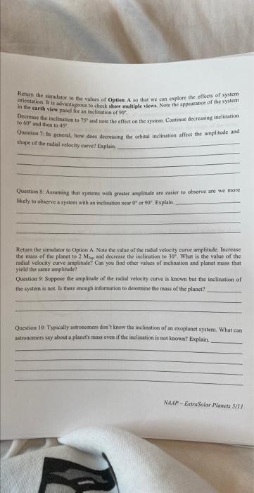 Solved Exercises Select the preset labeled Option A and | Chegg.com