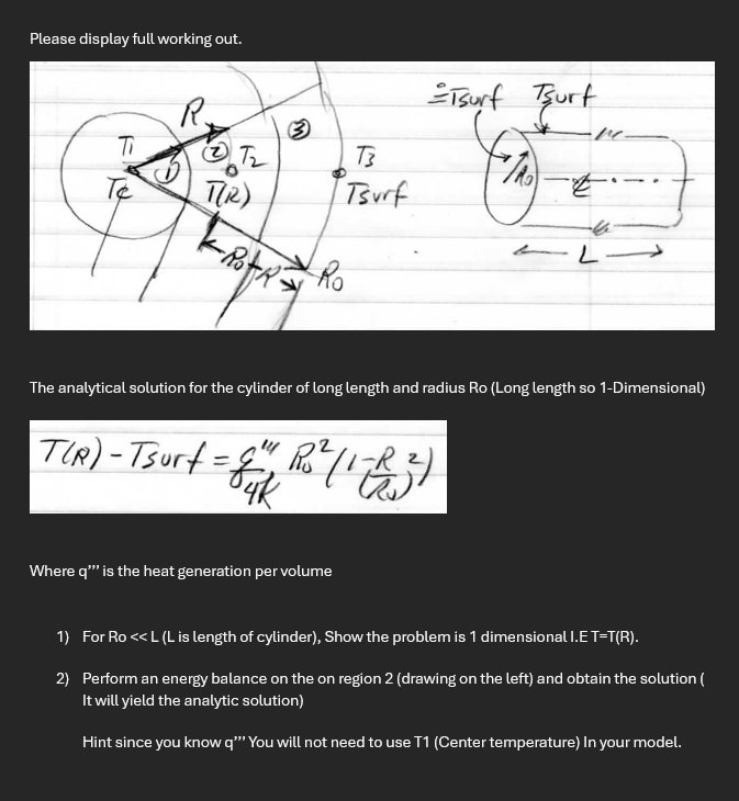 Solved It is imperative to display full working out | Chegg.com