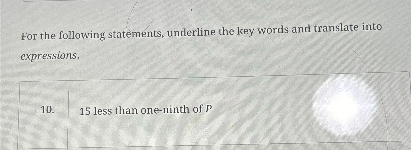 For the following statements, underline the key words | Chegg.com