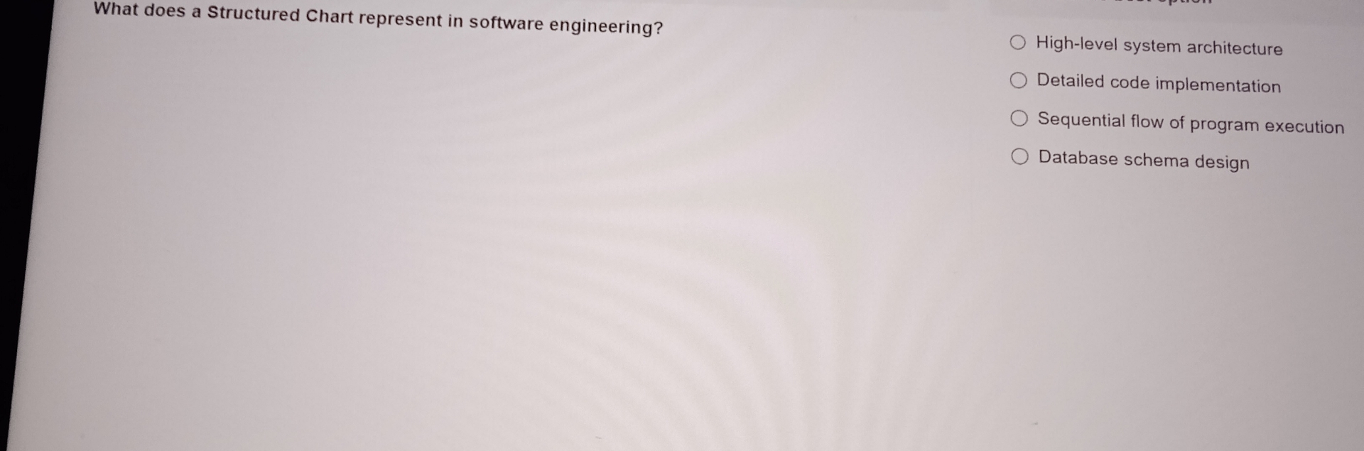 Solved What does a Structured Chart represent in software | Chegg.com