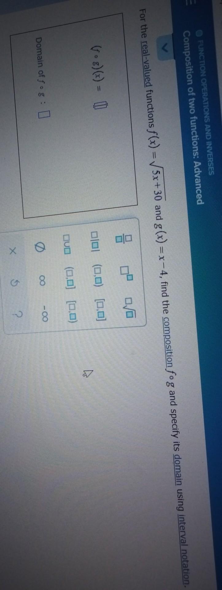 Solved FUNCTION OPERATIONS AND INVERSES Composition of two | Chegg.com