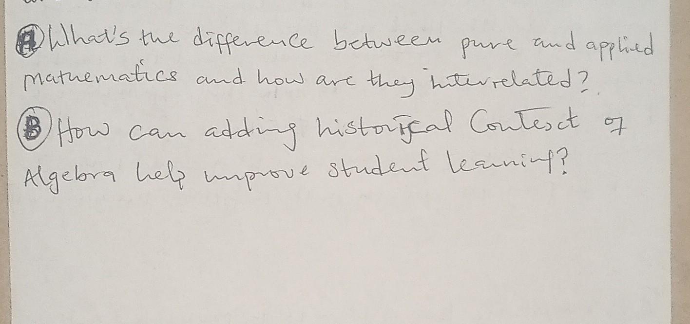 Solved (19) What's the difference between pure and applined | Chegg.com