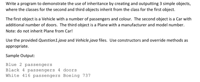 Solved Write a program to demonstrate the use of inheritance | Chegg.com