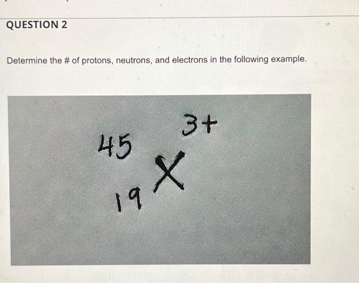 Solved Determine the \# of protons, neutrons, and electrons | Chegg.com